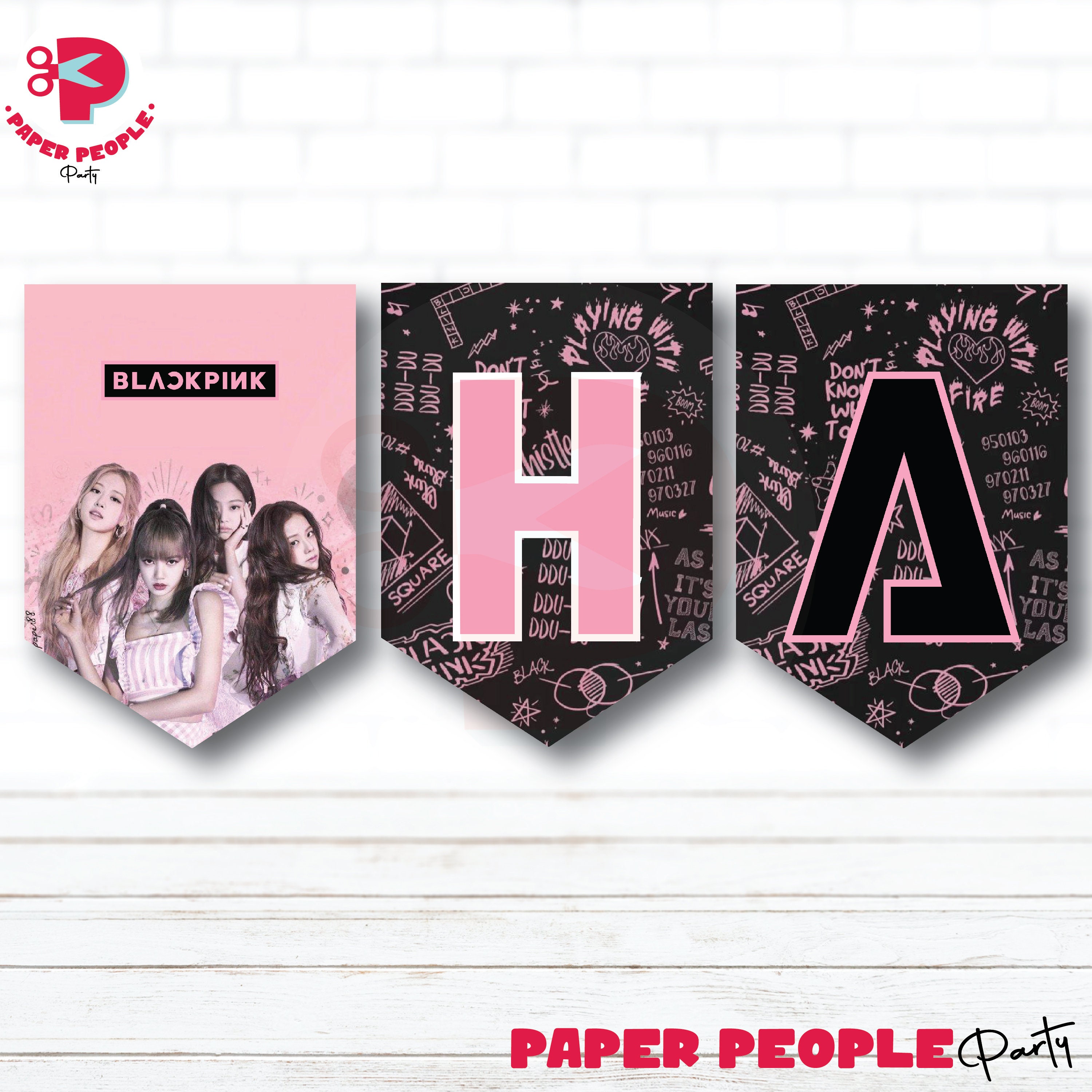 Blackpink Banner, Blackpink Birthday Banner, Printable Birthday Banner ...