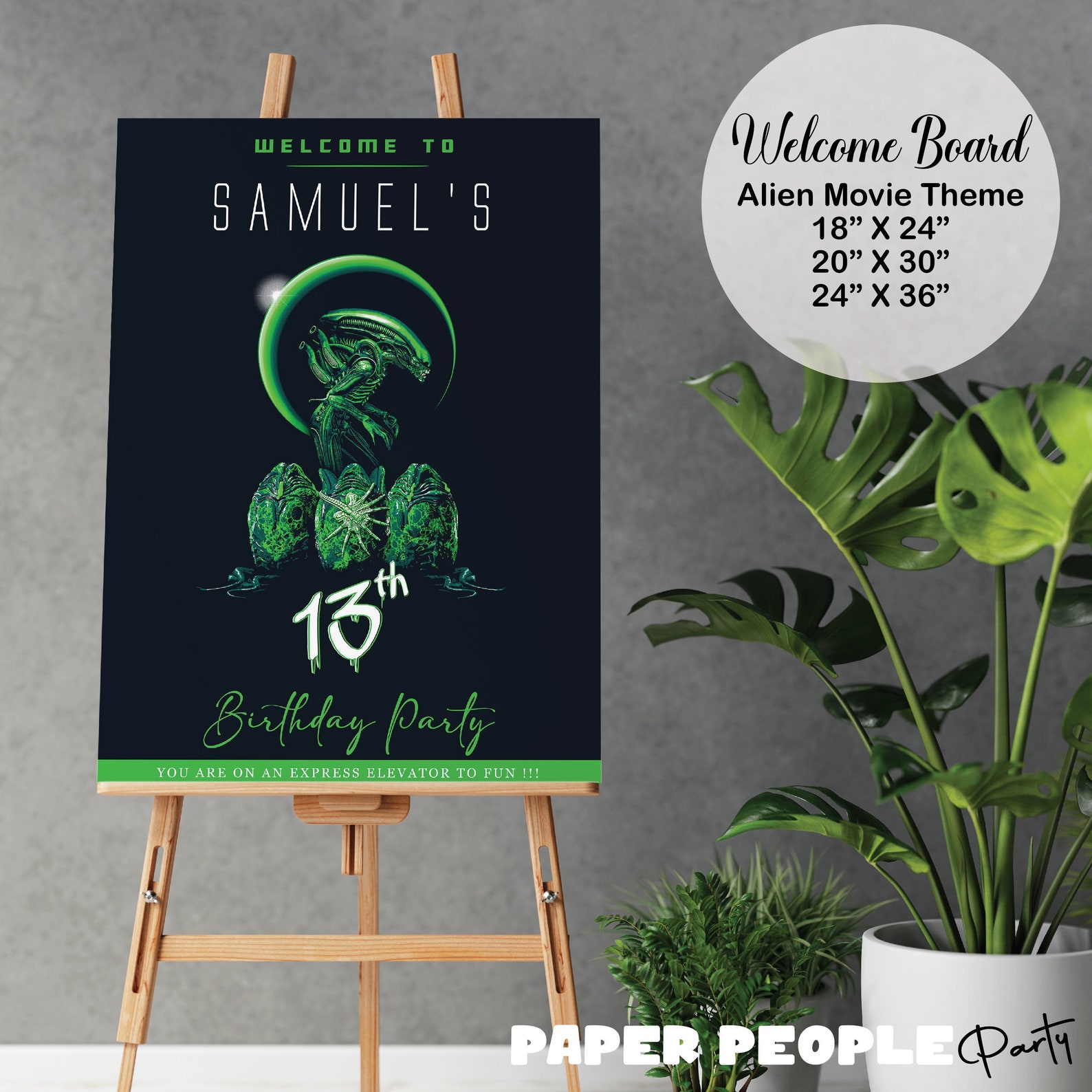 Alien Movie Birthday Welcome Board Aliens Xenomorph Welcome - Etsy