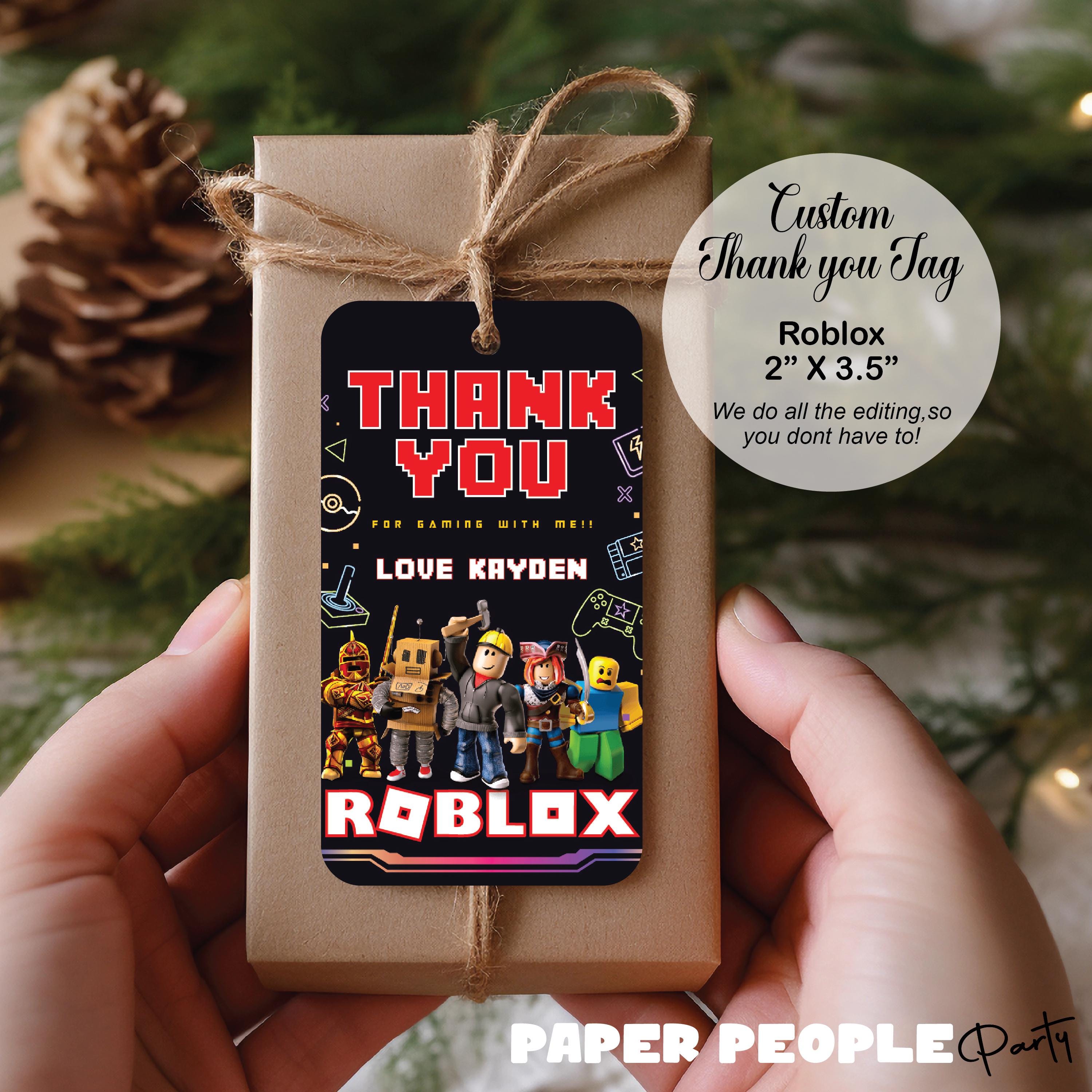 Roblox Thank You Tag, Roblox Favour Tag, Roblox Birthday Tag, Birthday ...