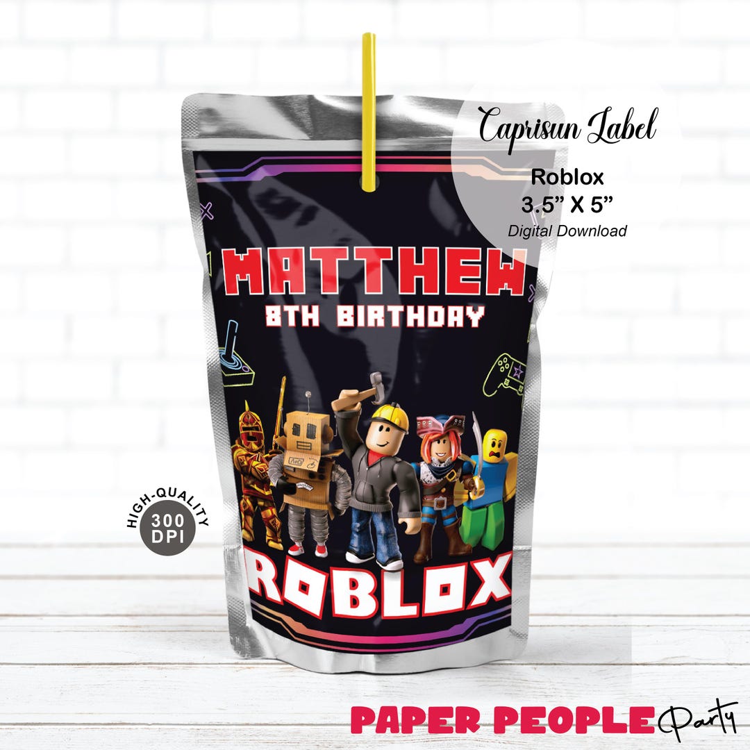 Roblox Caprisun Labels, Roblox Juice Drink Label, Custom Juice Drink ...