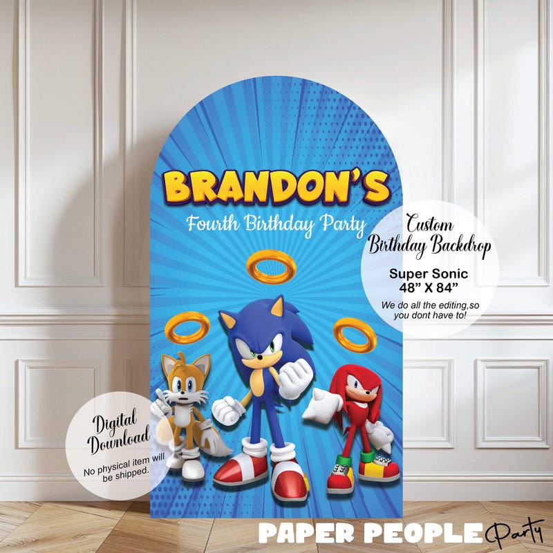 Super Sonic 4 Birthday - Etsy