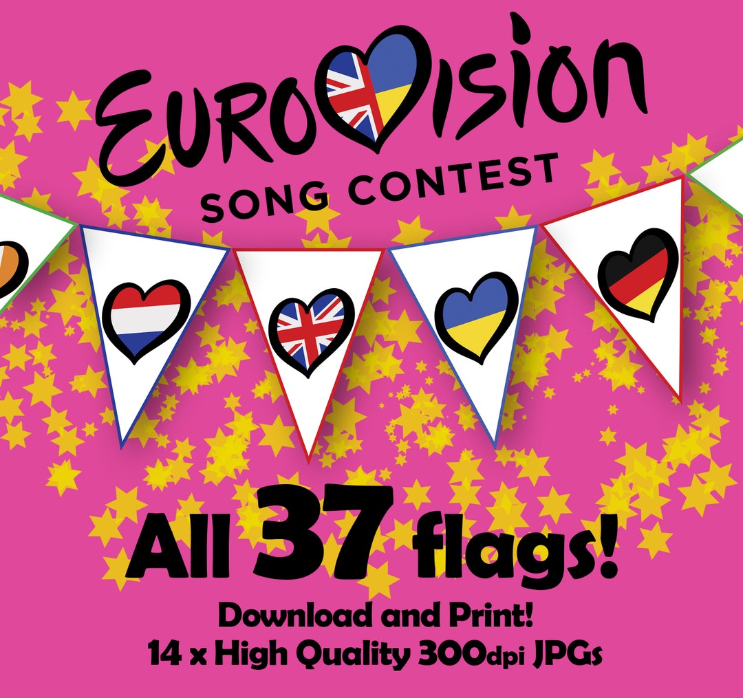 Printable, DOWNLOAD, Eurovision Party Bunting - Etsy Australia