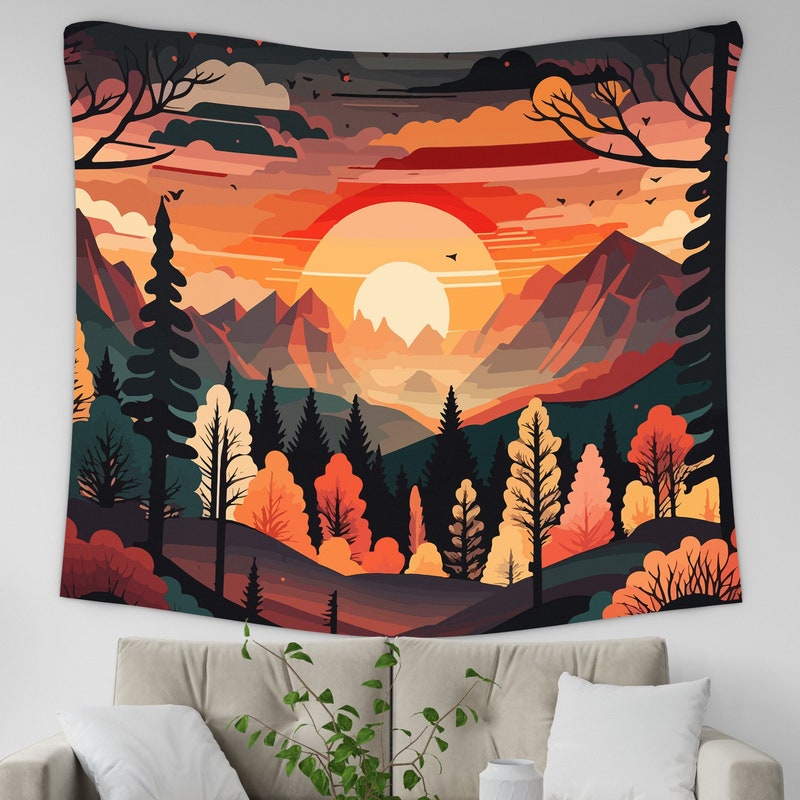 Mountain Tapestry - Etsy