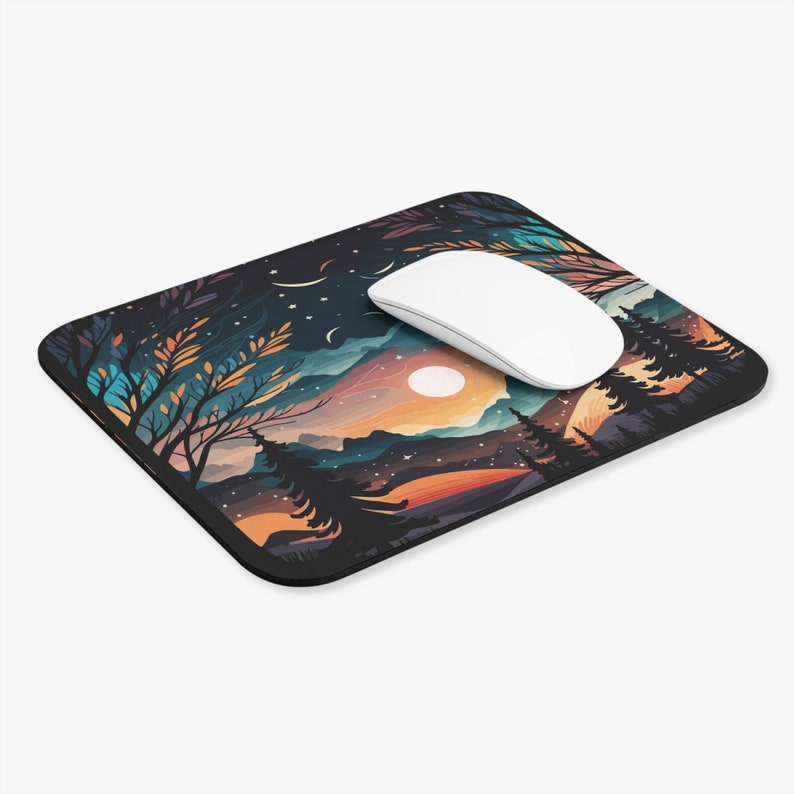 Starry Night Sky Mouse Pad Cute Desk Decor Aesthetic Sunset - Etsy