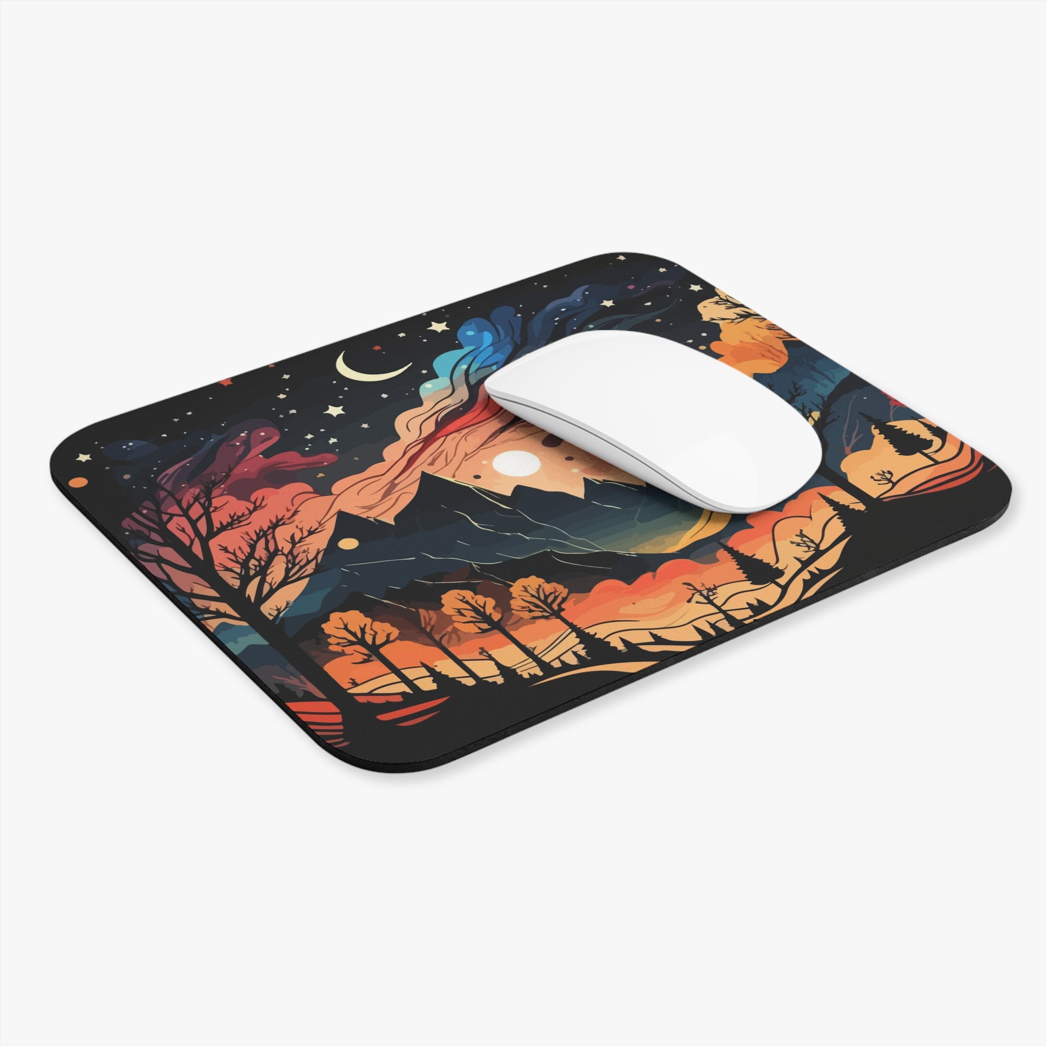 Starry Night Sky Mouse Pad Aesthetic Sunset Landscape Desk - Etsy
