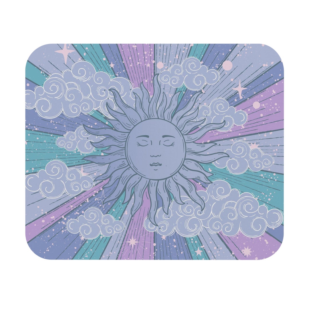 Retro Sun Mouse Pad, Aesthetic Desk Decor, Celestial Mousepad, Cute ...