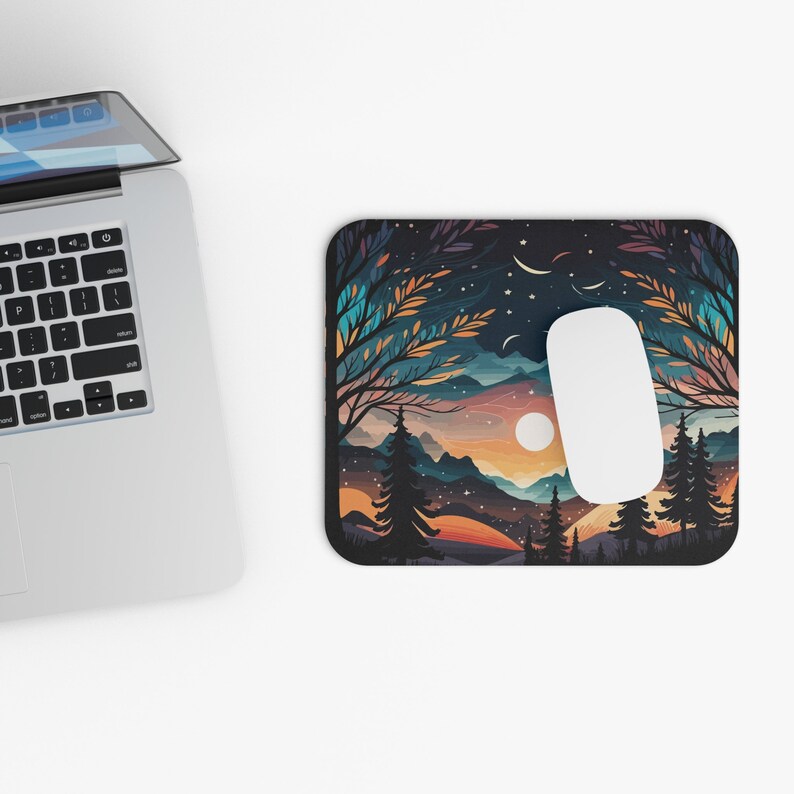 Starry Night Sky Mouse Pad Cute Desk Decor Aesthetic Sunset - Etsy