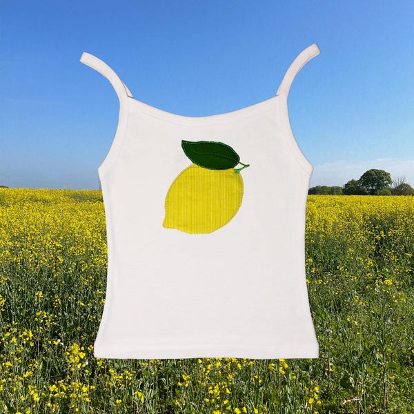 Lemon Applique - Etsy