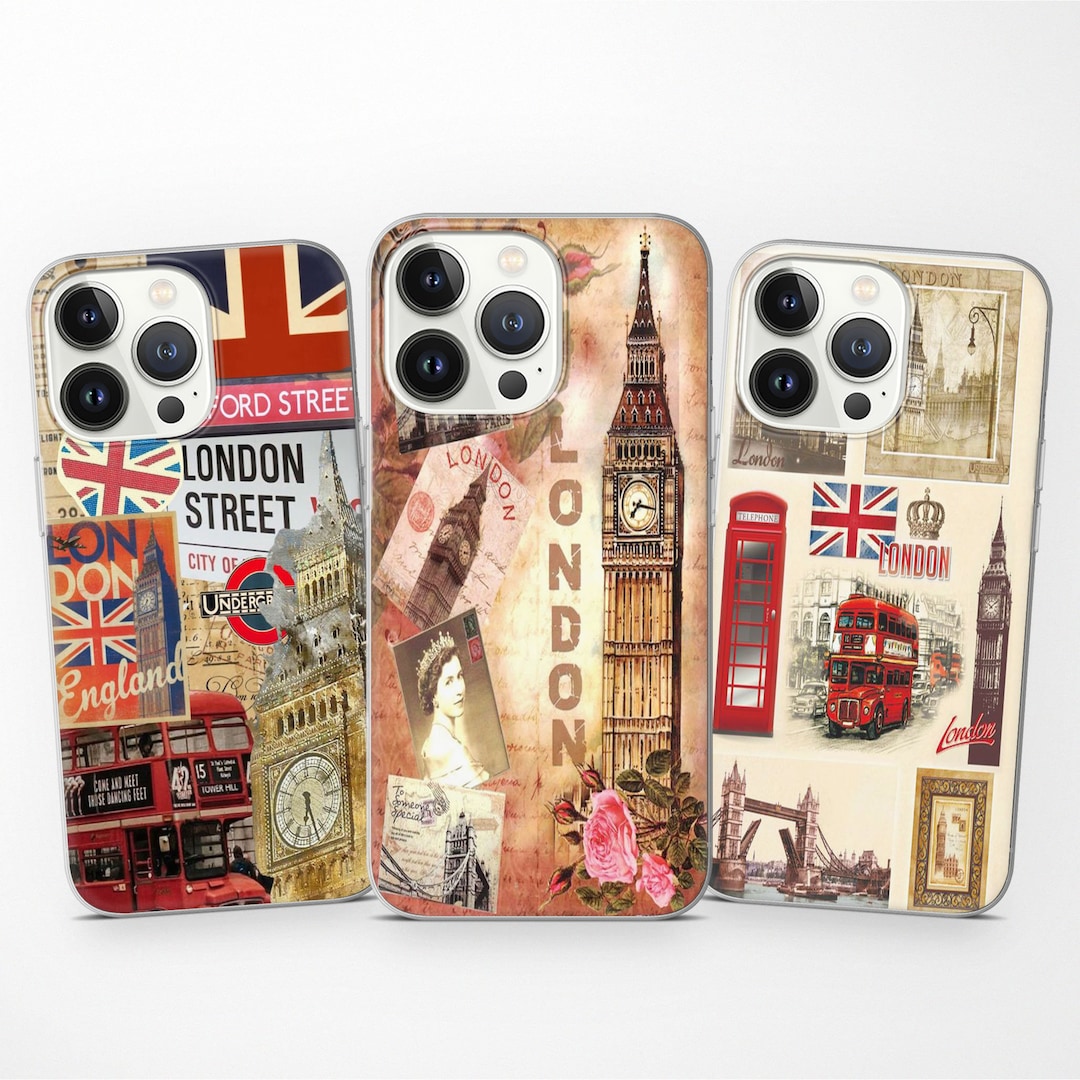 England Phone Case London Collage Cover for iPhone 15 Pro Max 14 13 12 ...