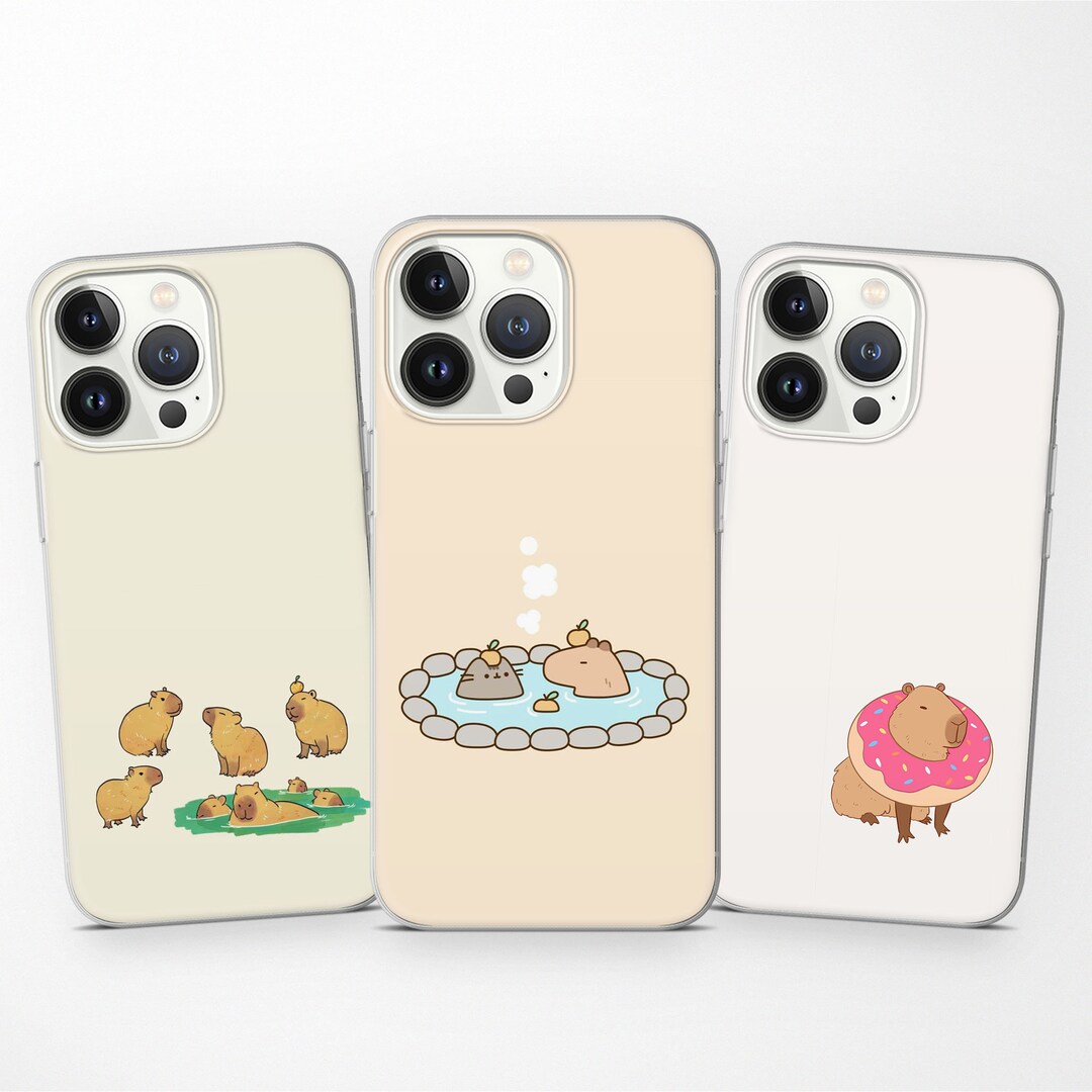 Minimalist Cute Capybara Animal Phone Case for iPhone 15 Pro Max 14 13 ...