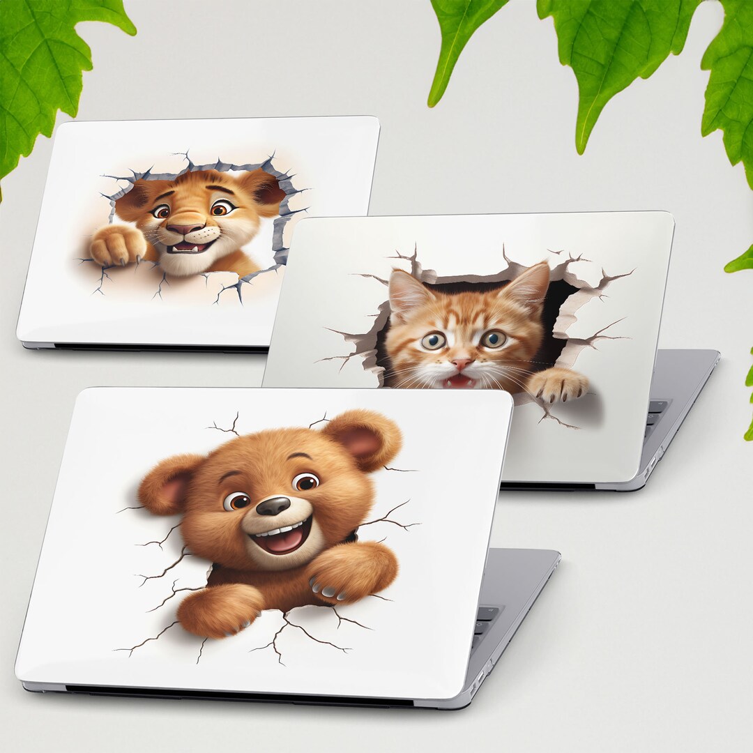 3D Animal MacBook Case, Animal Print Laptop Cover, Elegant Hard Bumper ...