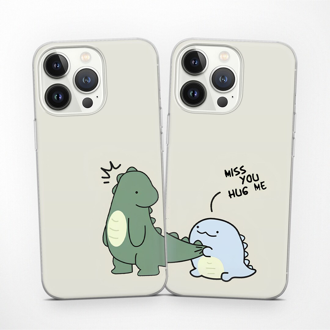 Cute Dinosaur Couple Matching Phone Cases for Samsung Galaxy S24 Ultra ...