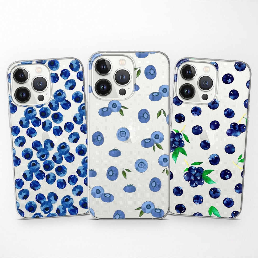 Clear Aesthetic Fruit Blueberry Cover Phone Case for Pixel 8A 8 Pro 7A ...