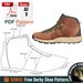 Digital Boots Pattern Sewing Patterns Shoe Templates Men Boots Pattern ...