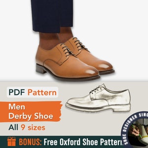 Patterns Derby Shoes - Sewing Derby Shoes Pattern - Formal Shoes ...