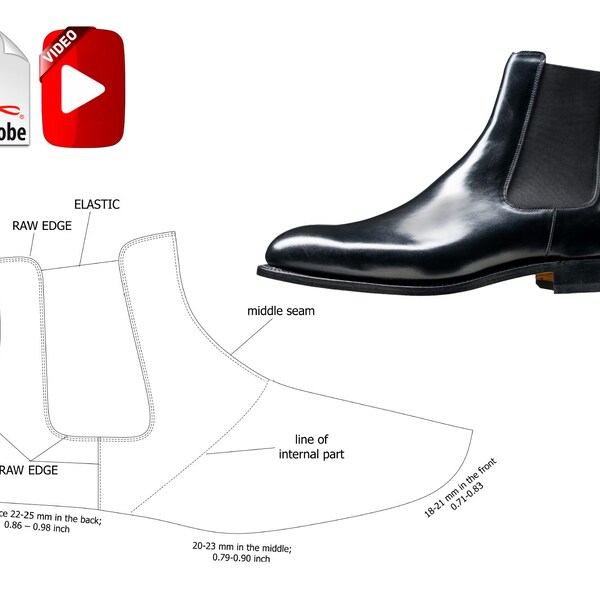 Chelsea Boot Pattern - Etsy