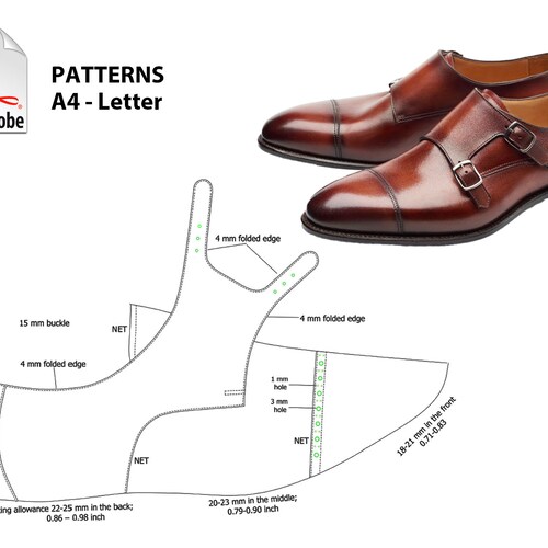 Digital Pattern Shoes PDF Women Casual Oxford Shoes All 9 - Etsy