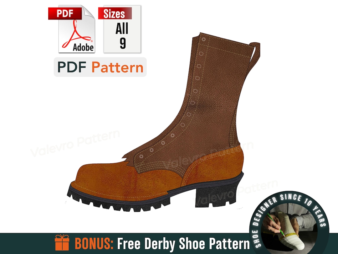 Padrões de botas Padrão de bota mais resistente Padrões de costura de ...