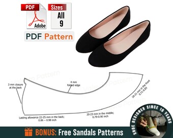 Digital Pattern Shoes PDF, Women Casual Oxford, Shoes All 9 Sizes - Etsy
