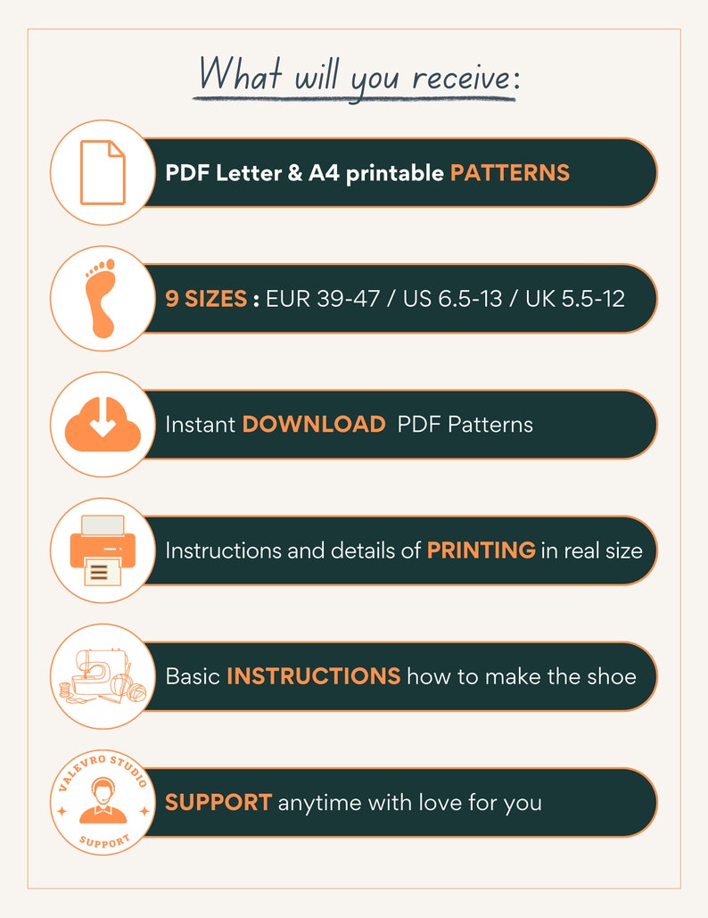 Digital Pattern Loafer PDF - Men's Loafers - All 9 Sizes Pattern - PDF ...