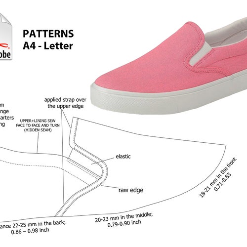 Digital Pattern Shoes PDF Women Casual Oxford Shoes All 9 - Etsy