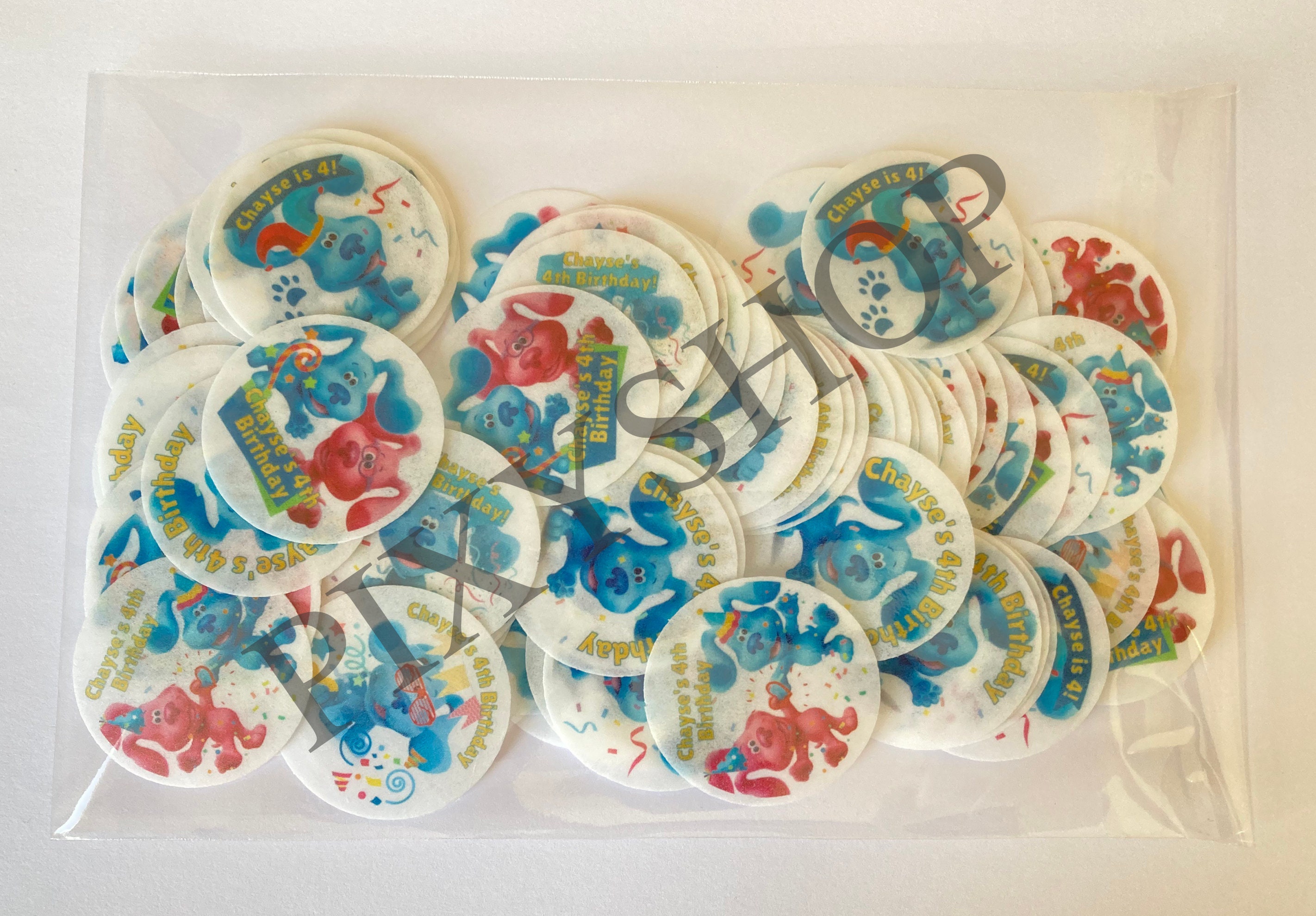 48x Edible Personalised Cupcake Toppers Wafer Fairy Cake Birthdays Pre ...