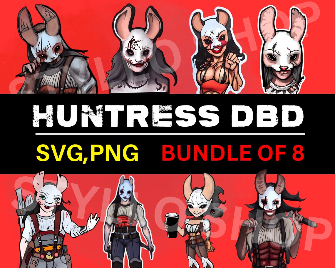Dead by Daylight Killer SVG and PNG Dbd Huntress SVG Bundle Twitch ...