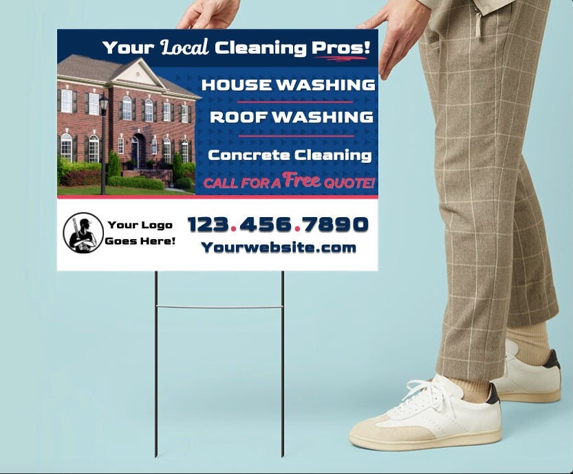 Pressure Washing Yard Sign Template, Power Washing Experts, Exterior ...