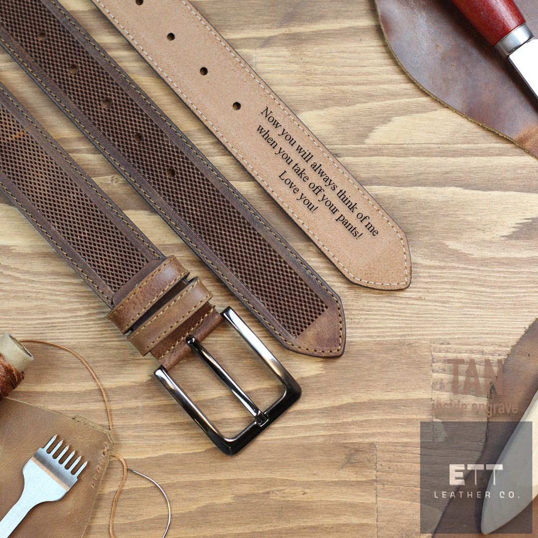 Handmade Personalized Belt - Anniversary Gift - Engraved Leather Belt ...