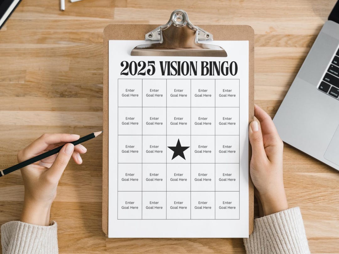 2025 Vision Bingo Card – Canva Template - Etsy