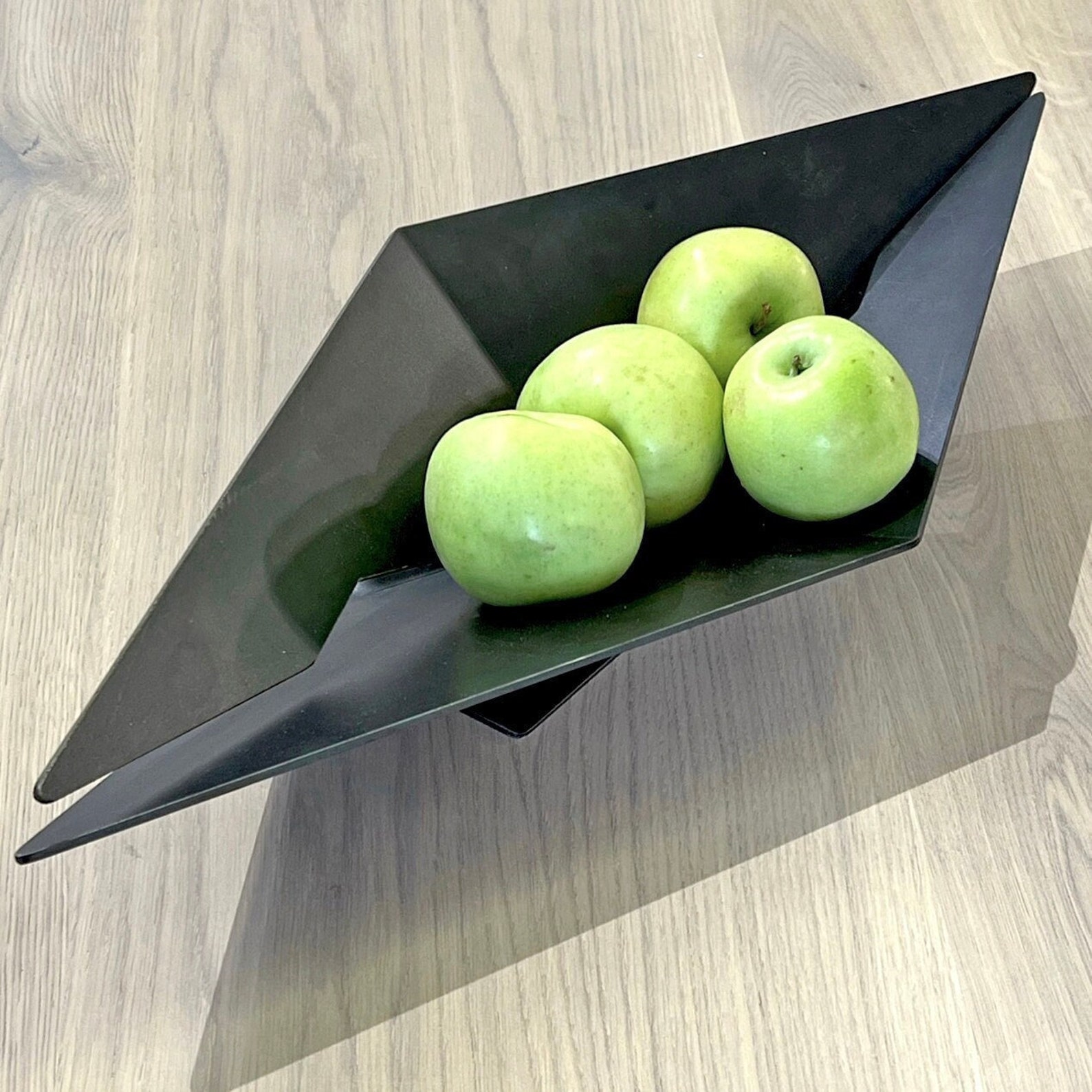 Contemporary Metal Bowl | Mid Century Centerpiece | Coffee Table Bowl ...