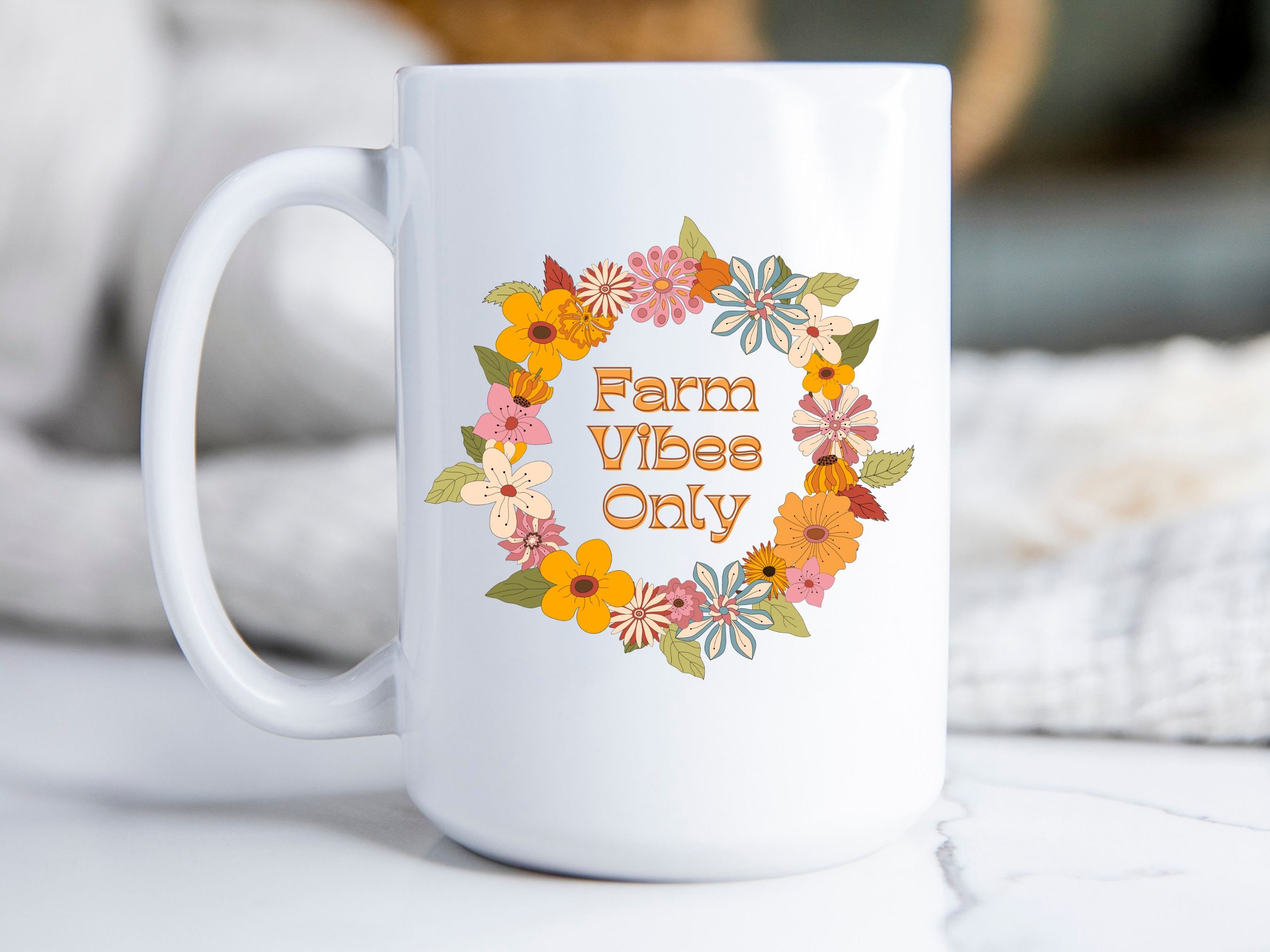 Farm Vibes Only Mug, Farm Mug, Encouraging Quotes Mug - Etsy