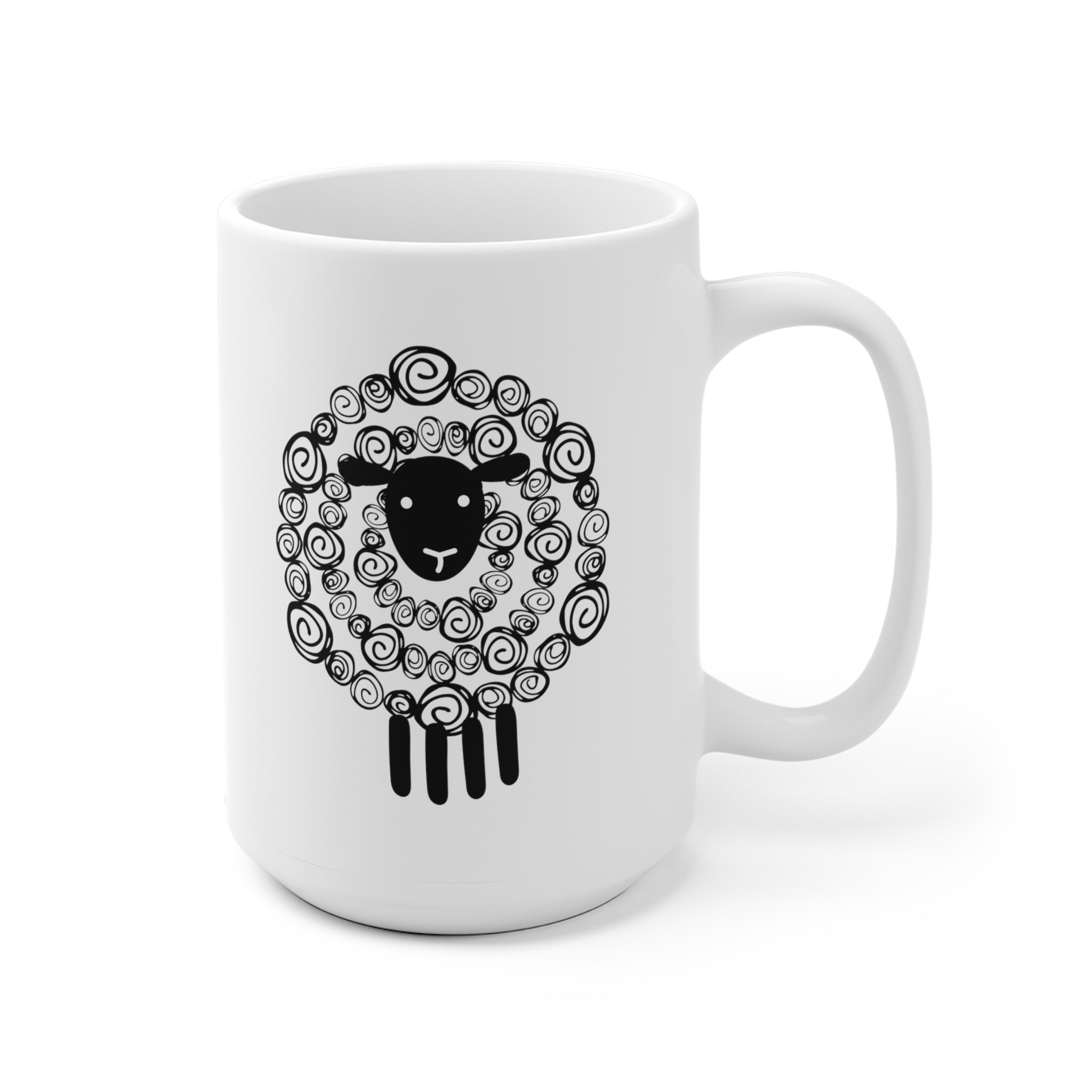 Doodle Sheep Mug, Sheep Art Mug, Sheep Lovers Mug - Etsy