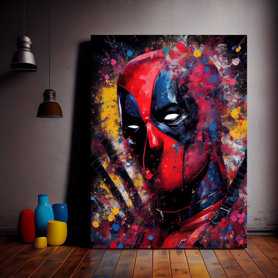 Canvas Art Deadpool Wall Art Deadpool Wall Print Gift for - Etsy