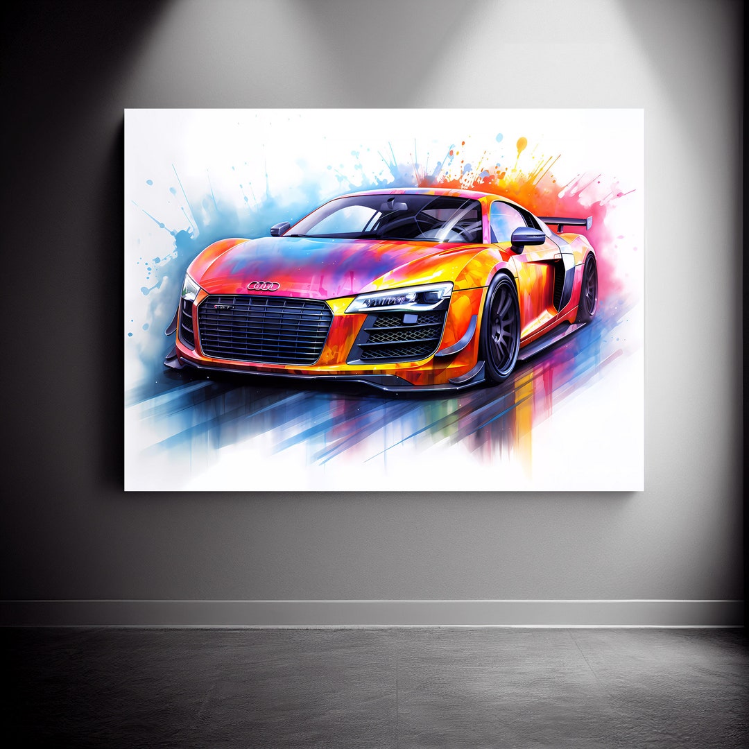 Canvas Art Audi R8 Wall Art Audi R8 Wall Print Gift for Car - Etsy