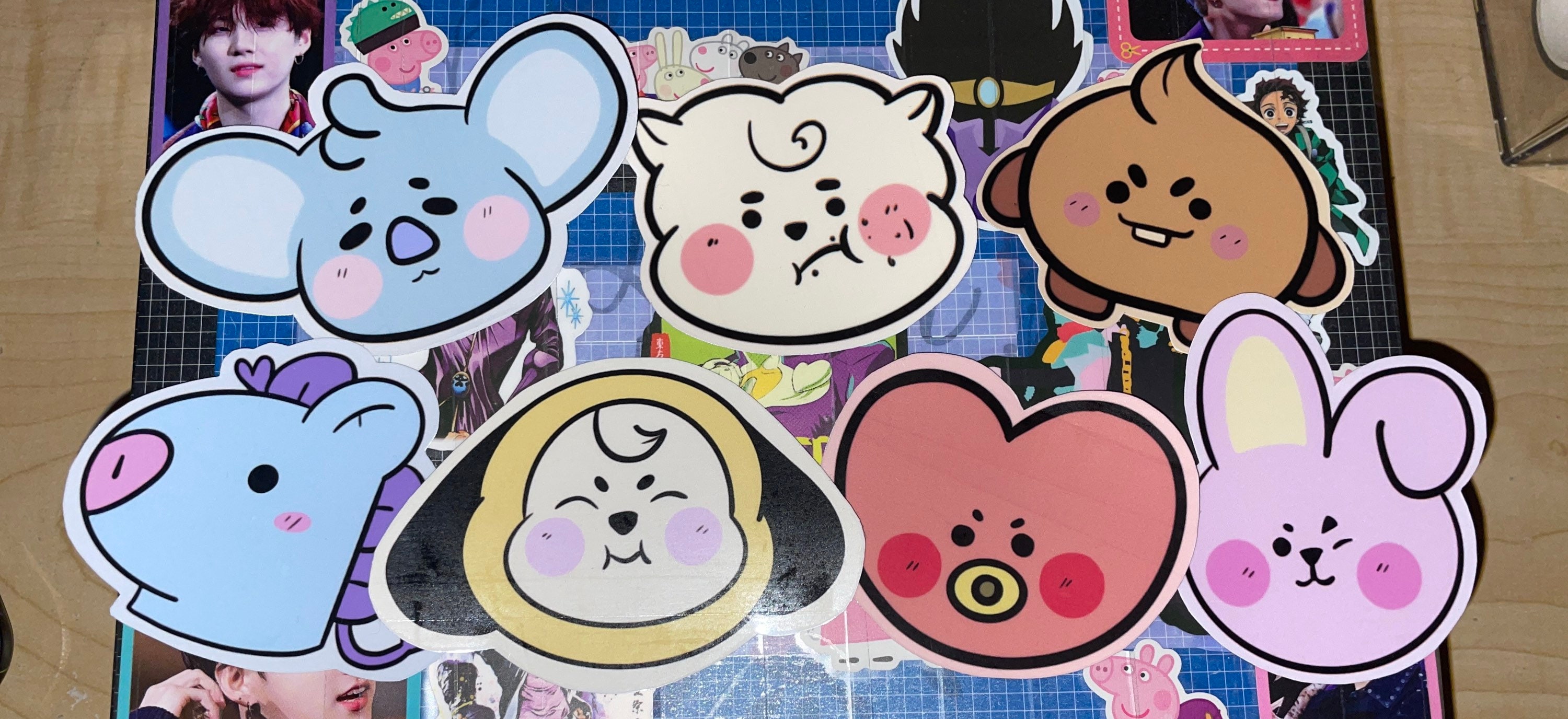 Tata BT21 Sticker Waterproof Vinyl Sticker, K-pop BTS Sticker, BTS ...