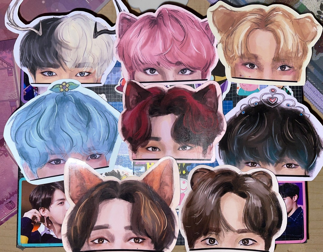 8 Makes 1 Team Ateez Sticker Pack | Waterproof Vinyl Sticker, K-pop ...
