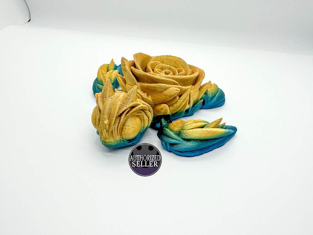 3D Printed Articulating Rose Turtle Roseurtle Fidget Toy From Tiktok ...