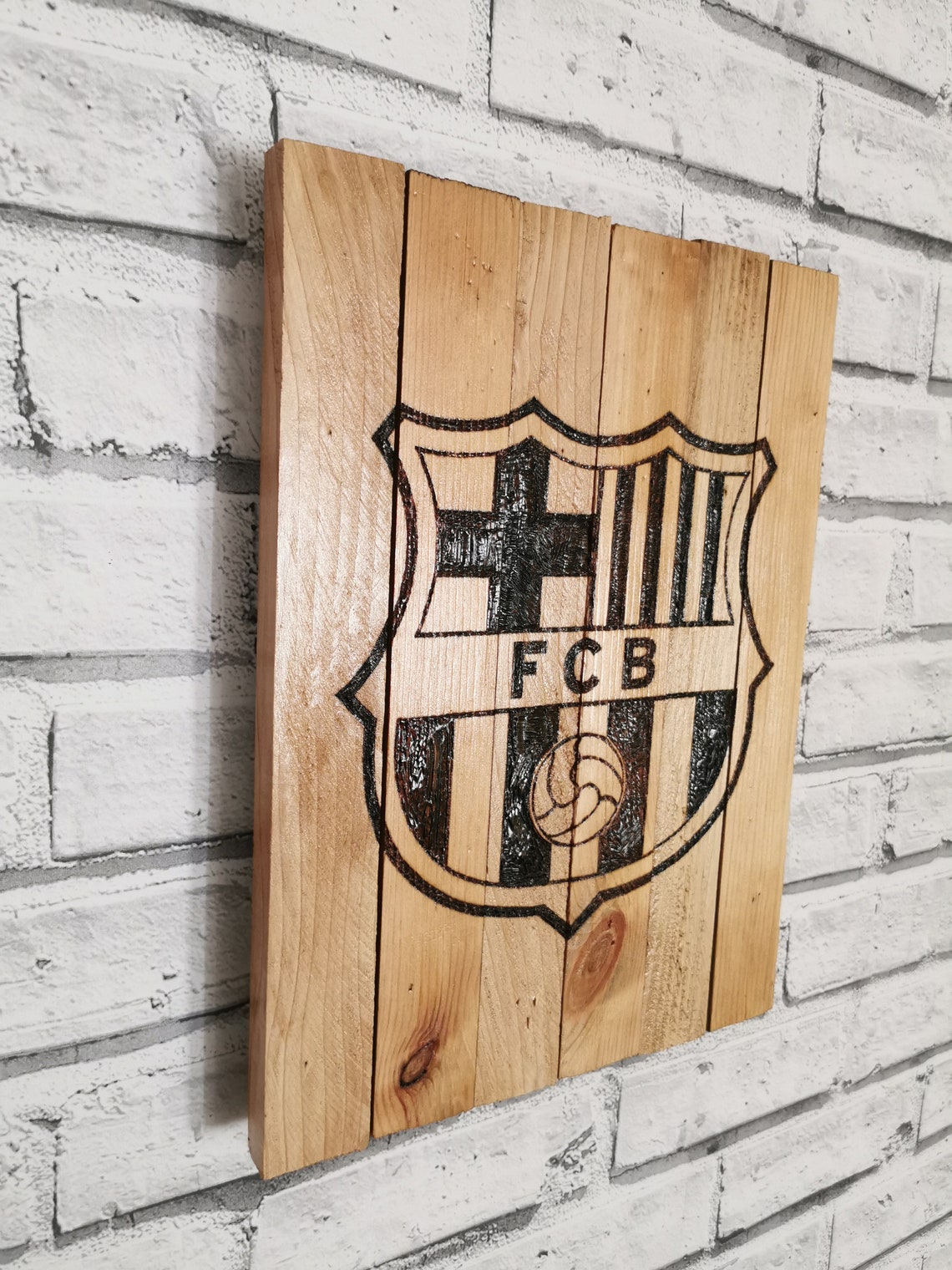 Barcelona FC, Wooden Wall Art, Football Fan Gift, Soccer Gift, Barca ...