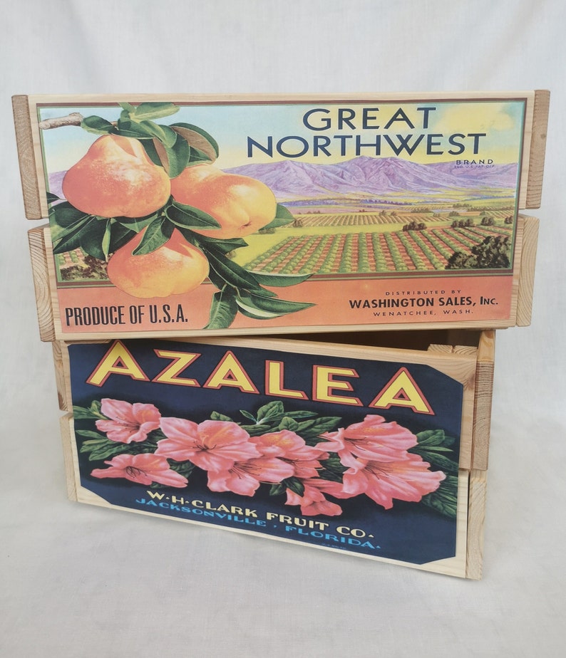 Retro Food Crate Labels, Vintage Fruit Labels, Wooden Crate Labels - Etsy