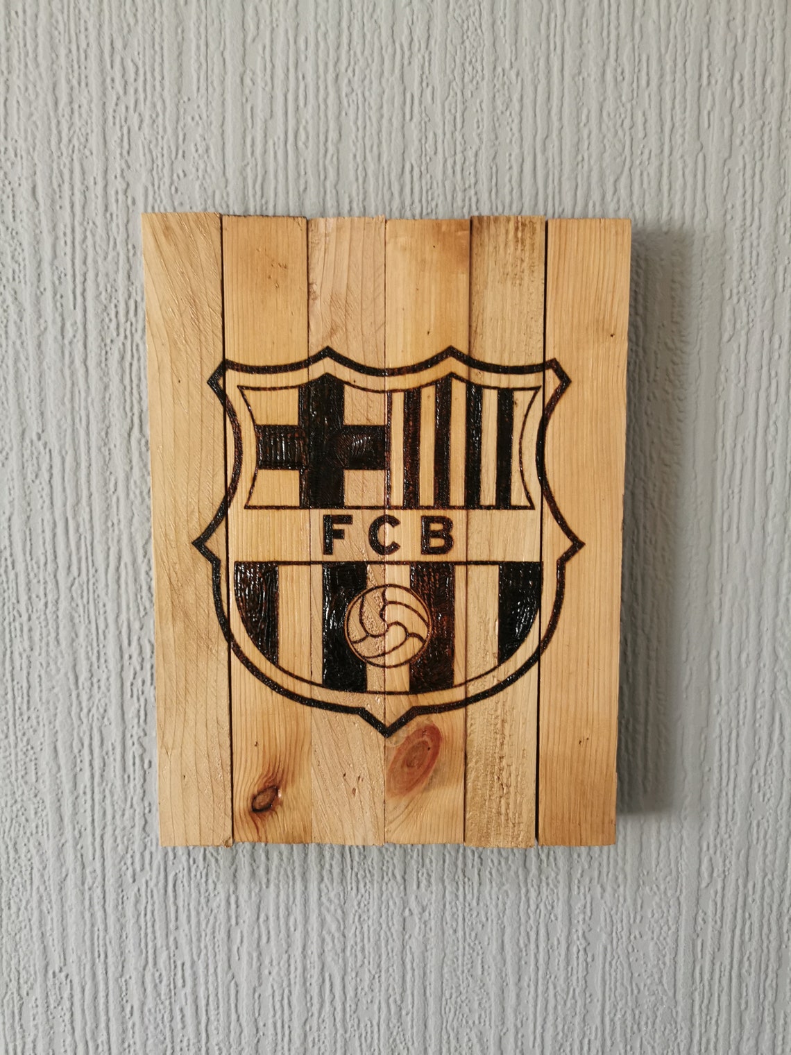 Barcelona FC, Wooden Wall Art, Football Fan Gift, Soccer Gift, Barca ...