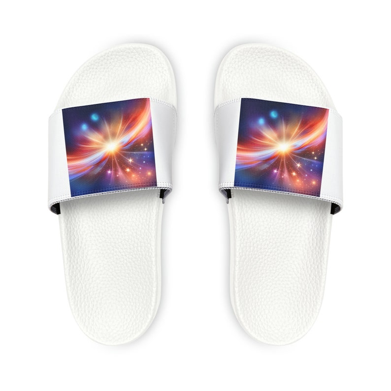 Step Into the Cosmos: Youth PU Slide Sandals With Celestial Designs - Etsy