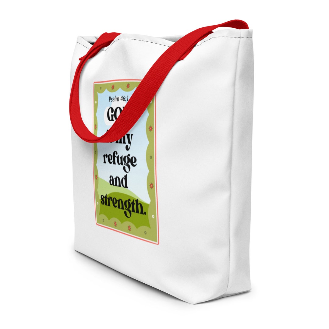 Soulful Sanctuary Tote Bag God is My Refuge and Strength - Etsy