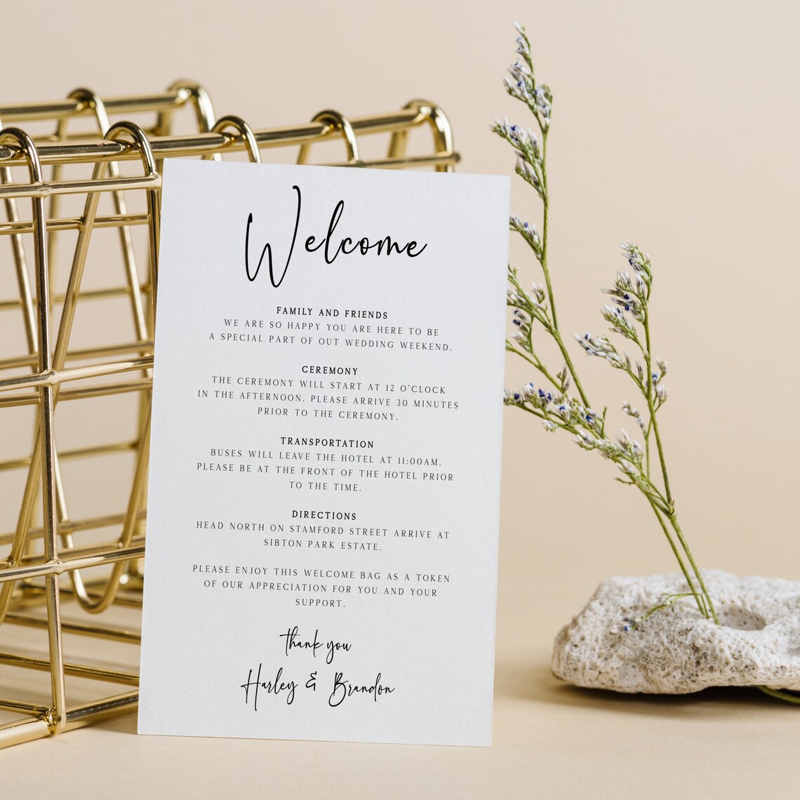Wedding Welcome Letter Template, Welcome Letter Printable, Welcome Bag ...