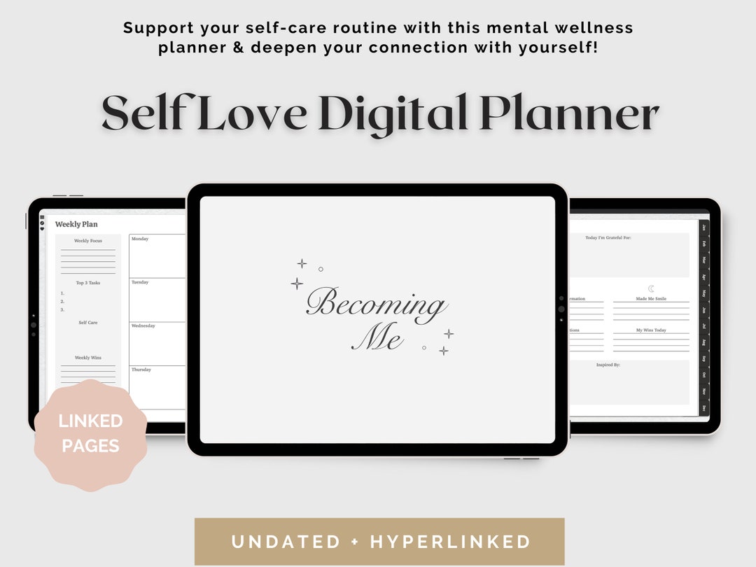 Self Care Life Digital Planner, Digital Journal Ipad, iPad Planner ...