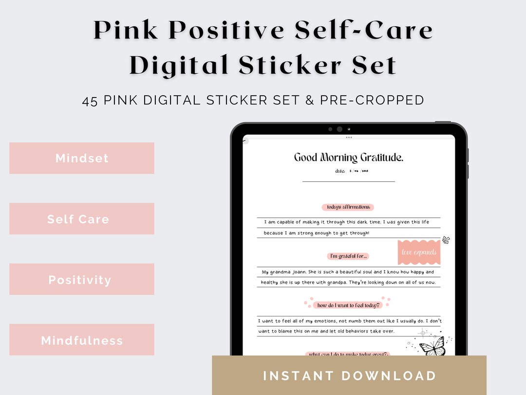 Digital Stickers Goodnotes Aesthetic, Pink Digital Planner Stickers ...