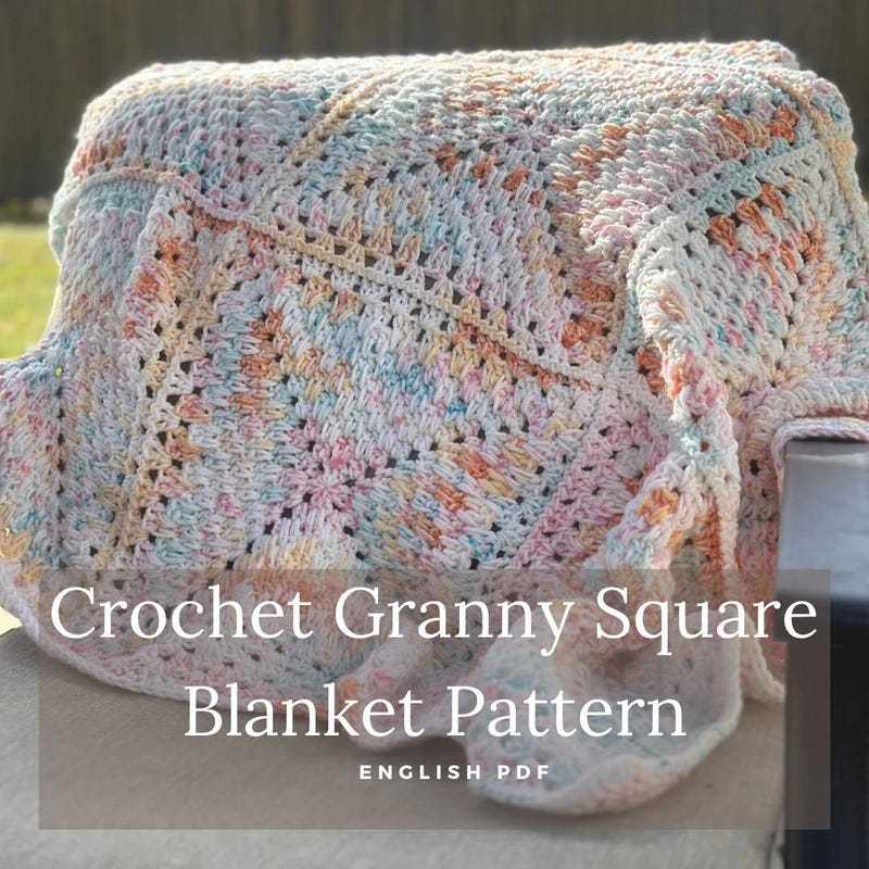 Granny Square Blanket Pattern - Etsy