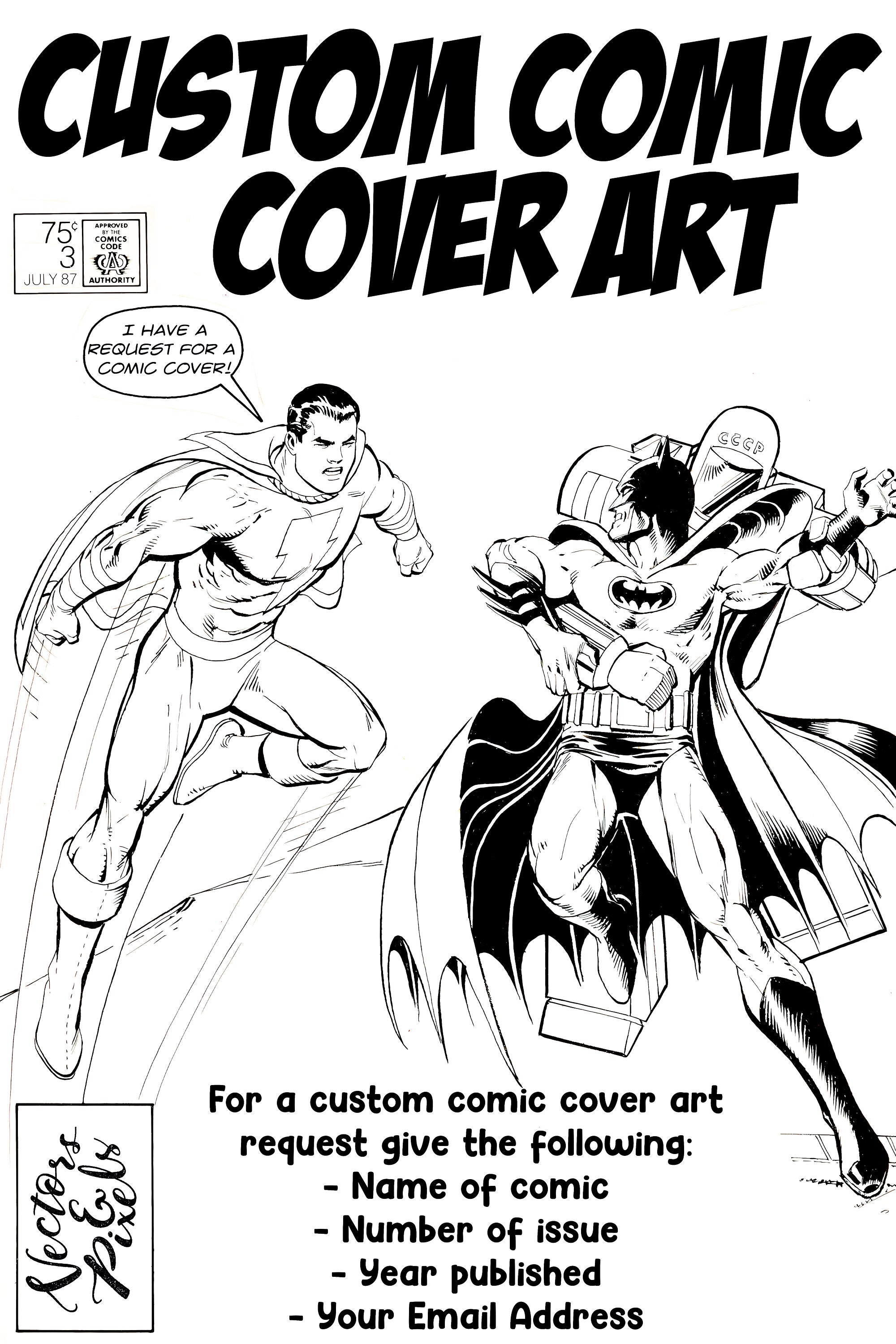 Custom Request Comic Cover Art Collectable Wall Art Canvas Digital Download Printable File Etsy