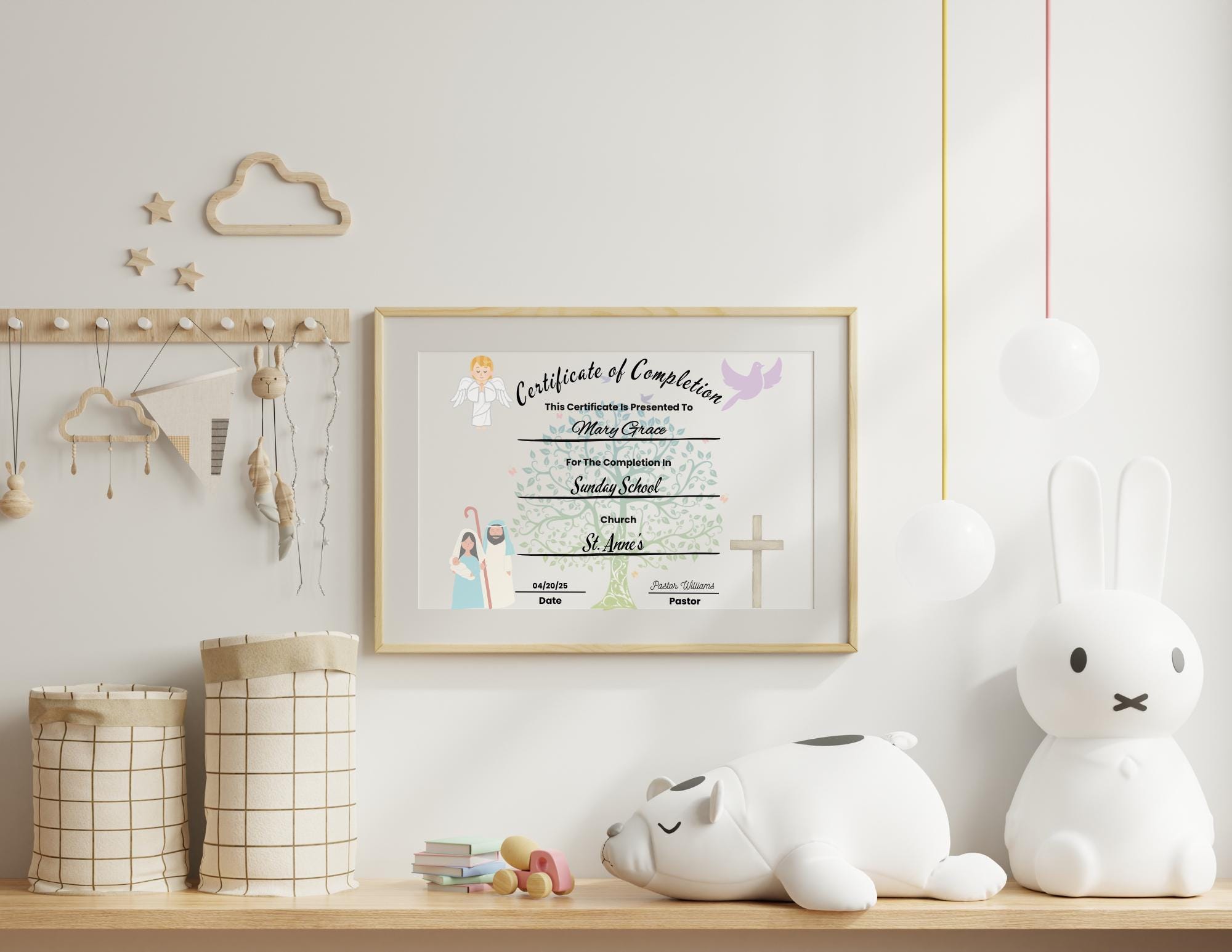 Religious Certificate of Completion Printable Template, Sunday School ...