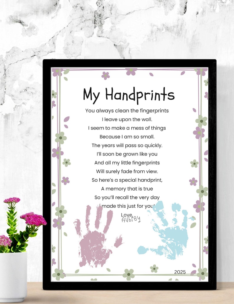 Handprint Poem Printable Gifts, Gifts for Her, Printable Child ...